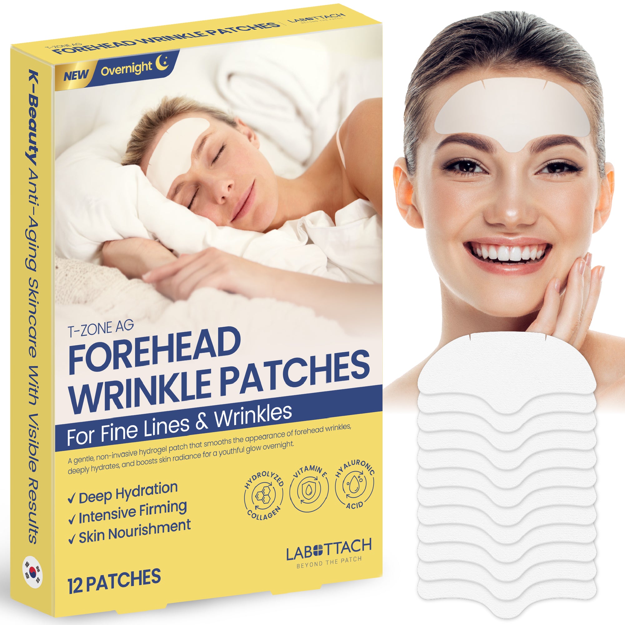 Labottach T-Zone AG Forehead Wrinkle Patches - 12 Patches – Laboflex